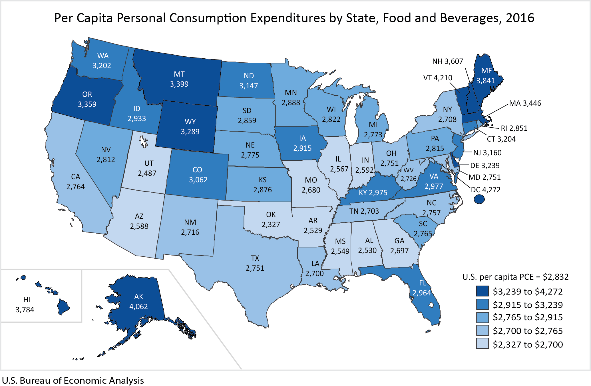 Supplementary Maps Personal Consumption Expenditures By State 2016